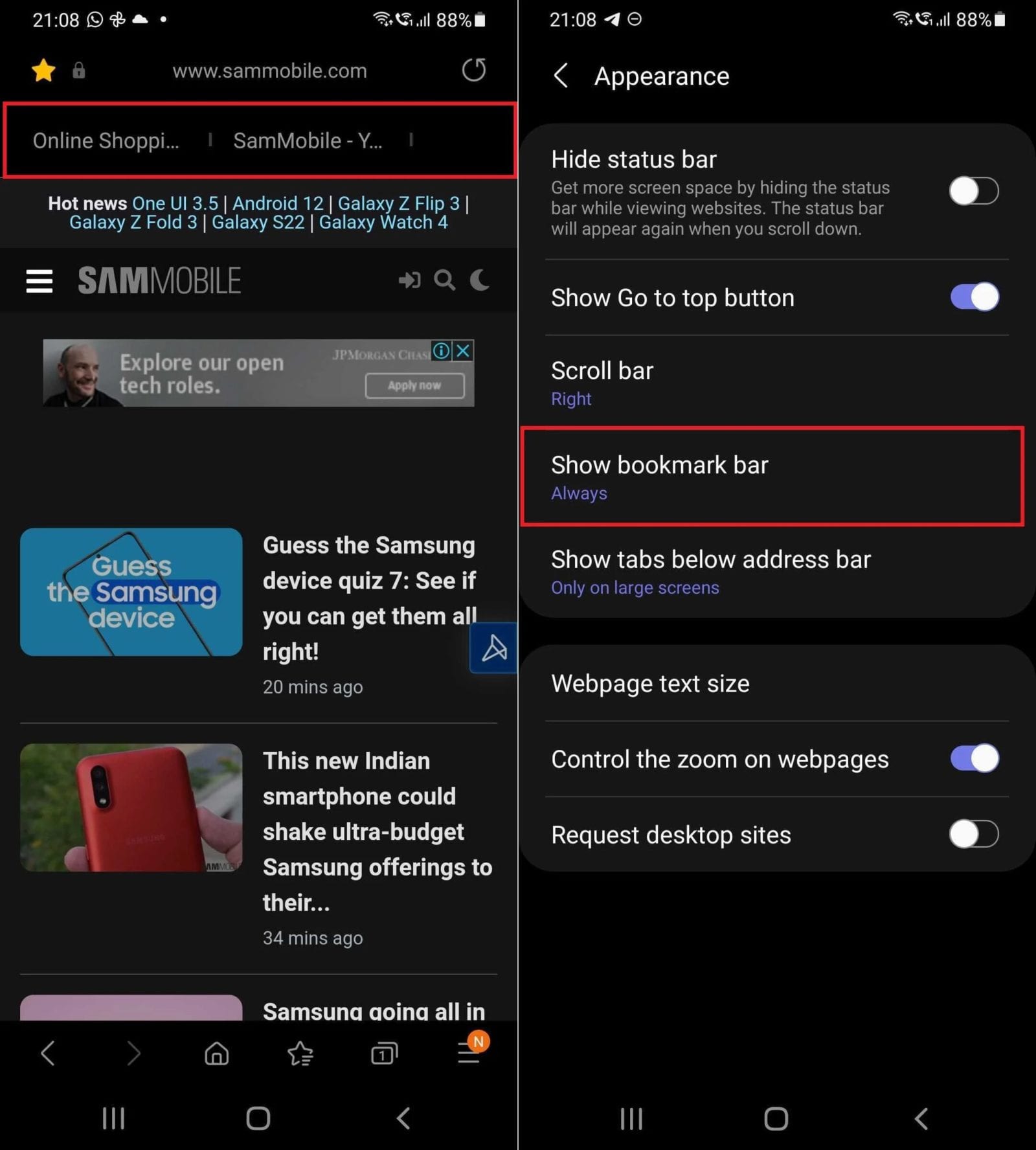 Samsung Internet recibe nueva función - SamsungUser