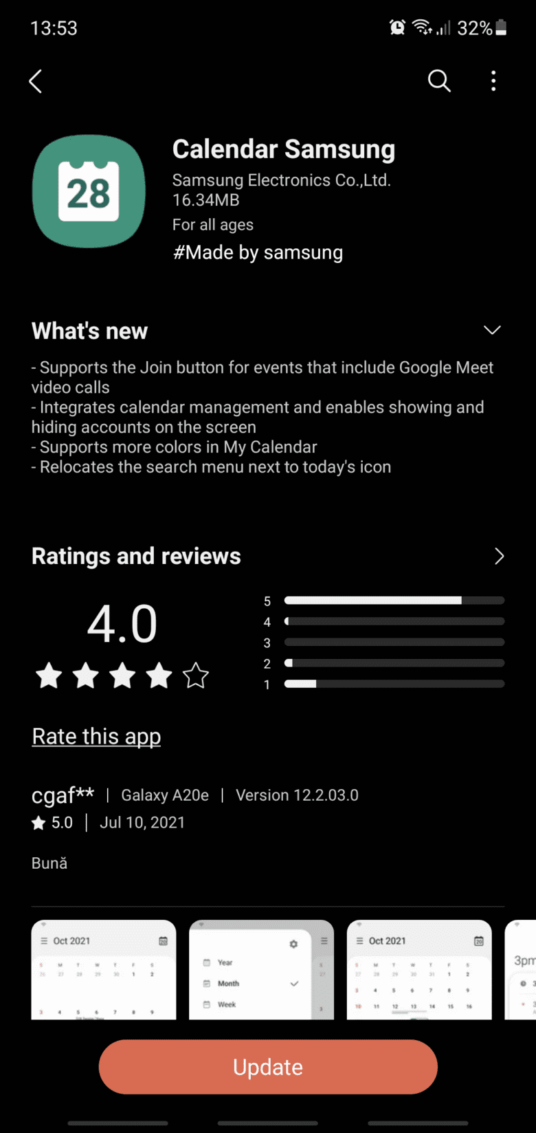 Calendario de Samsung recibe actualización - SamsungUser